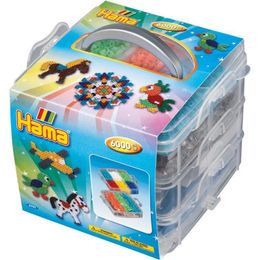 Hama® Bügelperlen Aufbewahrungsbox klein mit 6.000 Perlen und 3 Stiftplatten