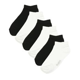 Ewers - Sneaker-Socken ESSENTIAL MIX 6er-Pack in weiß/schwarz, Gr.27-30