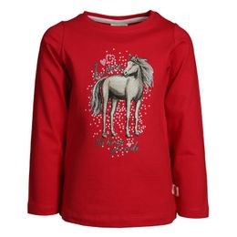 SALT & PEPPER Salt & Pepper - Langarmshirt THE HORSE YOU RIDE in lollipop red, Gr.92/98