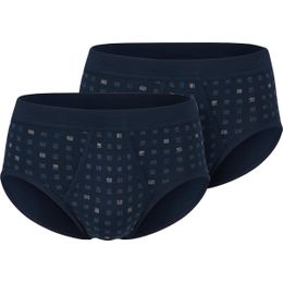Schiesser Herren Slip marine-bedruckt, Größe 7