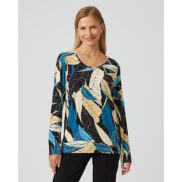 Helena Vera Shirt mit Blätter-Print