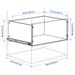 IKEA KONSTRUERA Schublade ohne Front