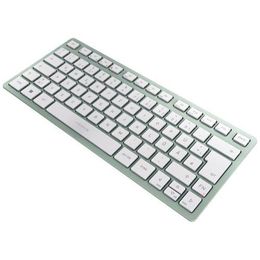 Cherry KW 7100 MINI BT Bluetooth® Tastatur Deutsch, QWERTZ Grün Geräuscharme Tasten, Multipair-Funktion