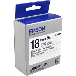 Schriftband Epson LK-5WBN schwarz auf weiß 18mm x 9m