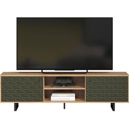 TV-Board Places of Style "Ferretti" Sideboards grün (dark green) TV-Lowboards