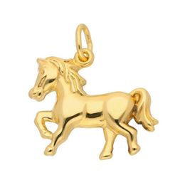 Adelia´s Adelia´s Kettenanhänger 585 Gold Anhänger Pferd, 585 Gold Goldschmuck für Damen, goldfarben