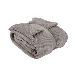 Wohndecke Flauschige Cord Kuscheldecke Sherpa Fell Sofadecke