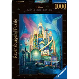 Ravensburger Puzzle Disney Castle Collection, Arielle, 1000 Puzzleteile, Made in Germany, bunt