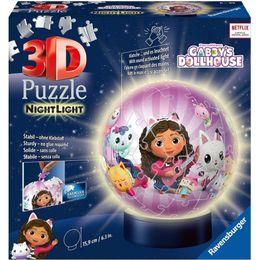 Ravensburger Puzzleball Nachtlicht Gabby's Dollhouse, 72 Puzzleteile, Made in Europe, bunt