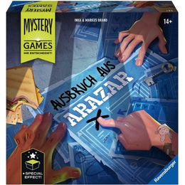 Ravensburger Spiel, Gesellschaftsspiel Mystery Games - Der Ausbruch aus Arazar, mit Spezialeffekten; Made in Europe, bunt