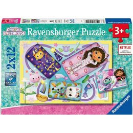 Ravensburger Puzzle Gabby's Dollhouse, 2x12, 24 Puzzleteile, Made in Europe, bunt