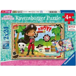 Ravensburger Puzzle Gabby's Dollhouse, 2x24, 48 Puzzleteile, Made in Europe, bunt