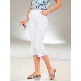 WITT Damen Caprihose mit B&uuml;gelfalte, wei&szlig;, Gr&ouml;&szlig;e 48