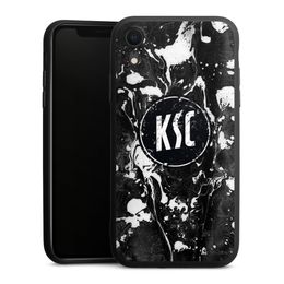DeinDesign iPhone Xr Handy Premium Silikon H&uuml;lle Handyh&uuml;lle schwarz Case Karlsruher Sc Ksc Official Licensed Product Silikon Premium Case