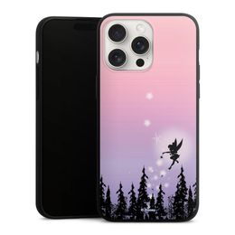 DeinDesign iPhone 15 Pro Max Handy Premium Silikon H&uuml;lle Handyh&uuml;lle schwarz Case Tinkerbells Official Licensed Product Disney Silikon Premium Case