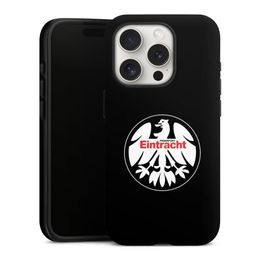 DeinDesign iPhone 15 Pro Handy Panzer Handyh&uuml;lle robuste Outdoor H&uuml;lle Schutzh&uuml;lle matt Eintracht Frankfurt Sge Official Licensed Product Tough Case