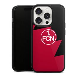 DeinDesign iPhone 15 Pro Handy Gallery Case Handyh&uuml;lle 9H Geh&auml;rtetes Glas R&uuml;ckseite H&uuml;lle 1. Fcn 1. Fc N&uuml;rnberg Merchandise Gallery Case