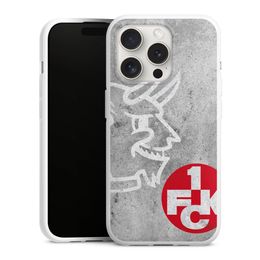 DeinDesign iPhone 15 Pro Handy Silikon Hülle Case weiß Handyhülle 1. Fck Devil 1. Fc Kaiserslautern Silikon Case