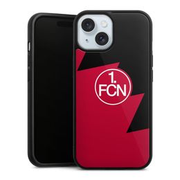 DeinDesign iPhone 15 Handy Gallery Case Handyh&uuml;lle 9H Geh&auml;rtetes Glas R&uuml;ckseite H&uuml;lle 1. Fcn 1. Fc N&uuml;rnberg Merchandise Gallery Case