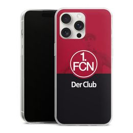 DeinDesign iPhone 15 Pro Max Handy Silikon H&uuml;lle Case transparent Handyh&uuml;lle Official Licensed Product Der Club 1. Fc N&uuml;rnberg Silikon Case