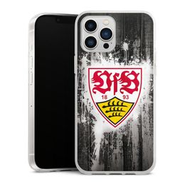 DeinDesign iPhone 13 Pro Max Handy Silikon H&uuml;lle Case transparent Handyh&uuml;lle Official Licensed Product Vfb Stuttgart Bundesliga Silikon Case