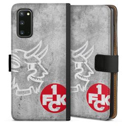 DeinDesign Galaxy S20 Handy Klapph&uuml;lle Handyh&uuml;lle aus Kunst Leder schwarz Flip Case 1. Fc Kaiserslautern Devil 1. Fck Sideflip mit Lasche