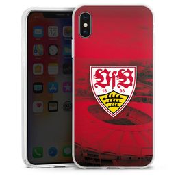 DeinDesign iPhone Xs Max Handy Silikon H&uuml;lle Case transparent Handyh&uuml;lle Vfb Stuttgart Official Licensed Product Stadium Silikon Case