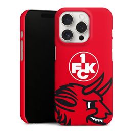 DeinDesign iPhone 15 Pro Handy Premium Case Smartphone Handyh&uuml;lle Schutzh&uuml;lle matt Devil 1. Fc Kaiserslautern 1. Fck Premium Case