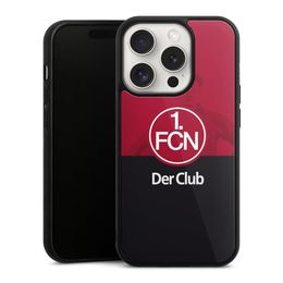 DeinDesign iPhone 15 Pro Handy Gallery Case Handyh&uuml;lle 9H Geh&auml;rtetes Glas R&uuml;ckseite H&uuml;lle Official Licensed Product Der Club 1. Fc N&uuml;rnberg Gallery Case