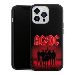 DeinDesign iPhone 13 Pro Handy Premium Silikon H&uuml;lle Handyh&uuml;lle schwarz Case Band Acdc Official Licensed Product Silikon Premium Case