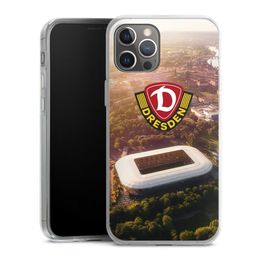 DeinDesign iPhone 12 Pro Max Handy Silikon H&uuml;lle Case transparent Handyh&uuml;lle Sgd Sg Dynamo Dresden Stadium Silikon Case