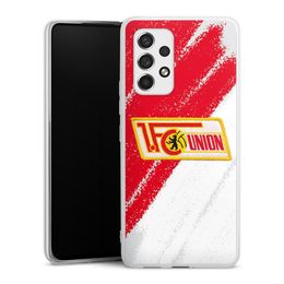 DeinDesign Galaxy A53 5G Handy Silikon H&uuml;lle Case transparent Handyh&uuml;lle 1. Fc Union Berlin Logo Official Licensed Product Silikon Case