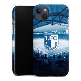 DeinDesign iPhone 14 Plus Handy Premium Case Smartphone Handyh&uuml;lle Schutzh&uuml;lle gl&auml;nzend Stadium 1. Fcm 1. Fc Magdeburg Premium Case