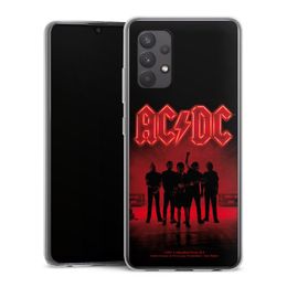 DeinDesign Galaxy A32 4G Handy Silikon H&uuml;lle Case transparent Handyh&uuml;lle Band Acdc Official Licensed Product Silikon Case