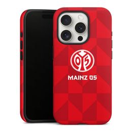 DeinDesign iPhone 15 Pro Handy Panzer Handyh&uuml;lle robuste Outdoor H&uuml;lle Schutzh&uuml;lle matt Mainz 05 Official Licensed Product Merchandise Tough Case