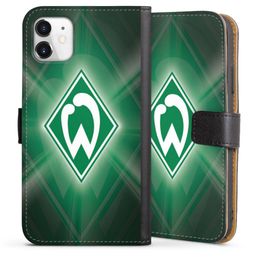 DeinDesign iPhone 11 Handy Klapph&uuml;lle Handyh&uuml;lle aus Kunst Leder schwarz Flip Case Sv Werder Bremen Coat Of Arms Official Licensed Product Sideflip mit Lasche