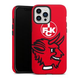 DeinDesign iPhone 13 Pro Max Handy Panzer Handyh&uuml;lle robuste Outdoor H&uuml;lle Schutzh&uuml;lle matt Devil 1. Fc Kaiserslautern 1. Fck Tough Case