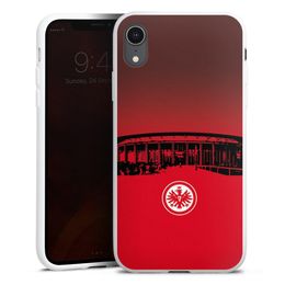 DeinDesign iPhone Xr Handy Silikon H&uuml;lle Case wei&szlig; Handyh&uuml;lle Official Licensed Product Eintracht Frankfurt Stadium Silikon Case