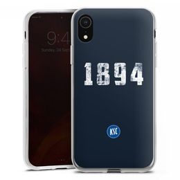 DeinDesign iPhone Xr Handy Silikon H&uuml;lle Case transparent Handyh&uuml;lle Karlsruher Sc Ksc Bundesliga Silikon Case