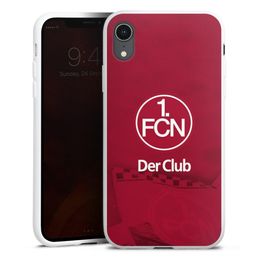 DeinDesign iPhone Xr Handy Silikon H&uuml;lle Case wei&szlig; Handyh&uuml;lle Official Licensed Product 1. Fc N&uuml;rnberg Bundesliga Silikon Case