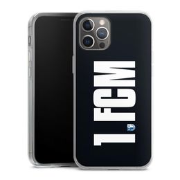 DeinDesign iPhone 12 Pro Max Handy Silikon H&uuml;lle Case transparent Handyh&uuml;lle Official Licensed Product 1. Fc Magdeburg 1. Fcm Silikon Case