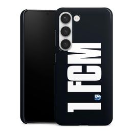 DeinDesign Galaxy S23 Handy Premium Case Smartphone Handyh&uuml;lle Schutzh&uuml;lle gl&auml;nzend 1. Fcm 1. Fc Magdeburg Official Licensed Product Premium Case
