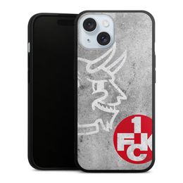 DeinDesign iPhone 15 Handy Premium Silikon H&uuml;lle Handyh&uuml;lle schwarz Case 1. Fck Devil 1. Fc Kaiserslautern Silikon Premium Case