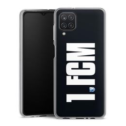 DeinDesign Galaxy A12 Handy Silikon H&uuml;lle Case transparent Handyh&uuml;lle 1. Fcm 1. Fc Magdeburg Official Licensed Product Silikon Case