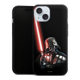 DeinDesign iPhone 15 Handy Premium Silikon H&uuml;lle Handyh&uuml;lle schwarz Case Merchandise Darth Vader Star Wars Silikon Premium Case