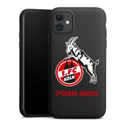 DeinDesign iPhone 11 Handy Premium Silikon H&uuml;lle Handyh&uuml;lle schwarz Case Official Licensed Product Transparent 1. Fc K&ouml;ln Silikon Premium Case