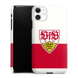 DeinDesign iPhone 11 Handy Premium Case Smartphone Handyh&uuml;lle Schutzh&uuml;lle gl&auml;nzend Vfb Stuttgart Official Licensed Product Logo Premium Case