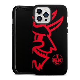 DeinDesign iPhone 13 Pro Max Handy Panzer Handyh&uuml;lle robuste Outdoor H&uuml;lle Schutzh&uuml;lle matt 1. Fc Kaiserslautern Logo Official Licensed Product Tough Case