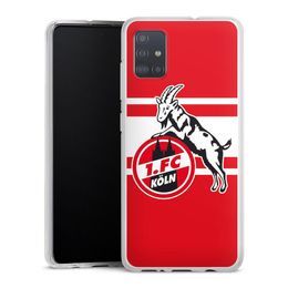 DeinDesign Galaxy A51 Handy Silikon H&uuml;lle Case transparent Handyh&uuml;lle Official Licensed Product Coat Of Arms 1. Fc K&ouml;ln Silikon Case