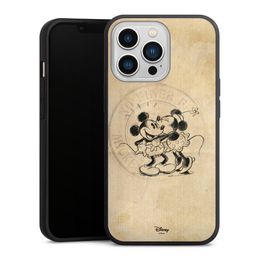 DeinDesign iPhone 13 Pro Handy Premium Silikon H&uuml;lle Handyh&uuml;lle schwarz Case Minnie Mouse Vintage Mickey Mouse Silikon Premium Case